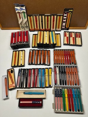 Parker Big Red Pen Lot of (88) Ballpoint 70s Many Color Promo | eBay