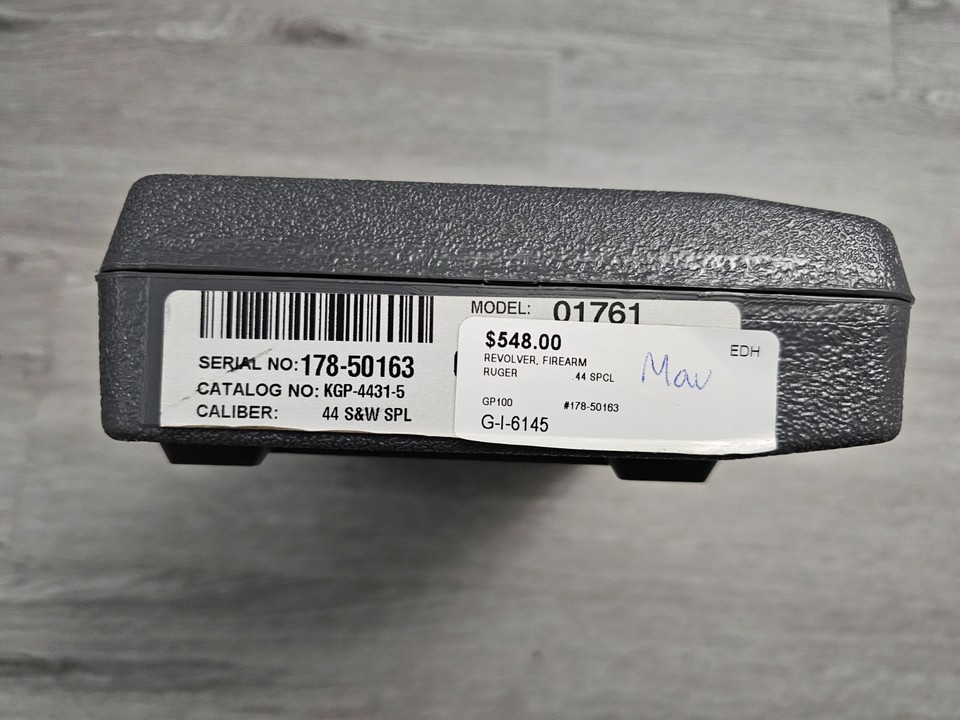 Ruger GP100 44 S&W SPCL Model 01761 Revolver Plastic Storage Case & Gun ...