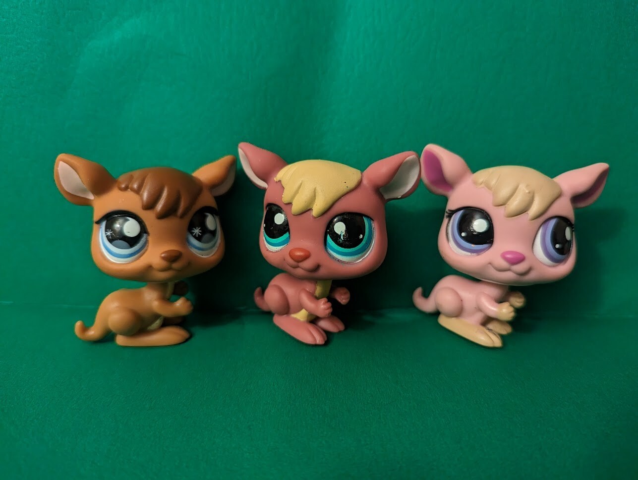Littlest Pet Shop LPS Authentic Lot of 3 Authentic Kangaroo 1524 682 ...