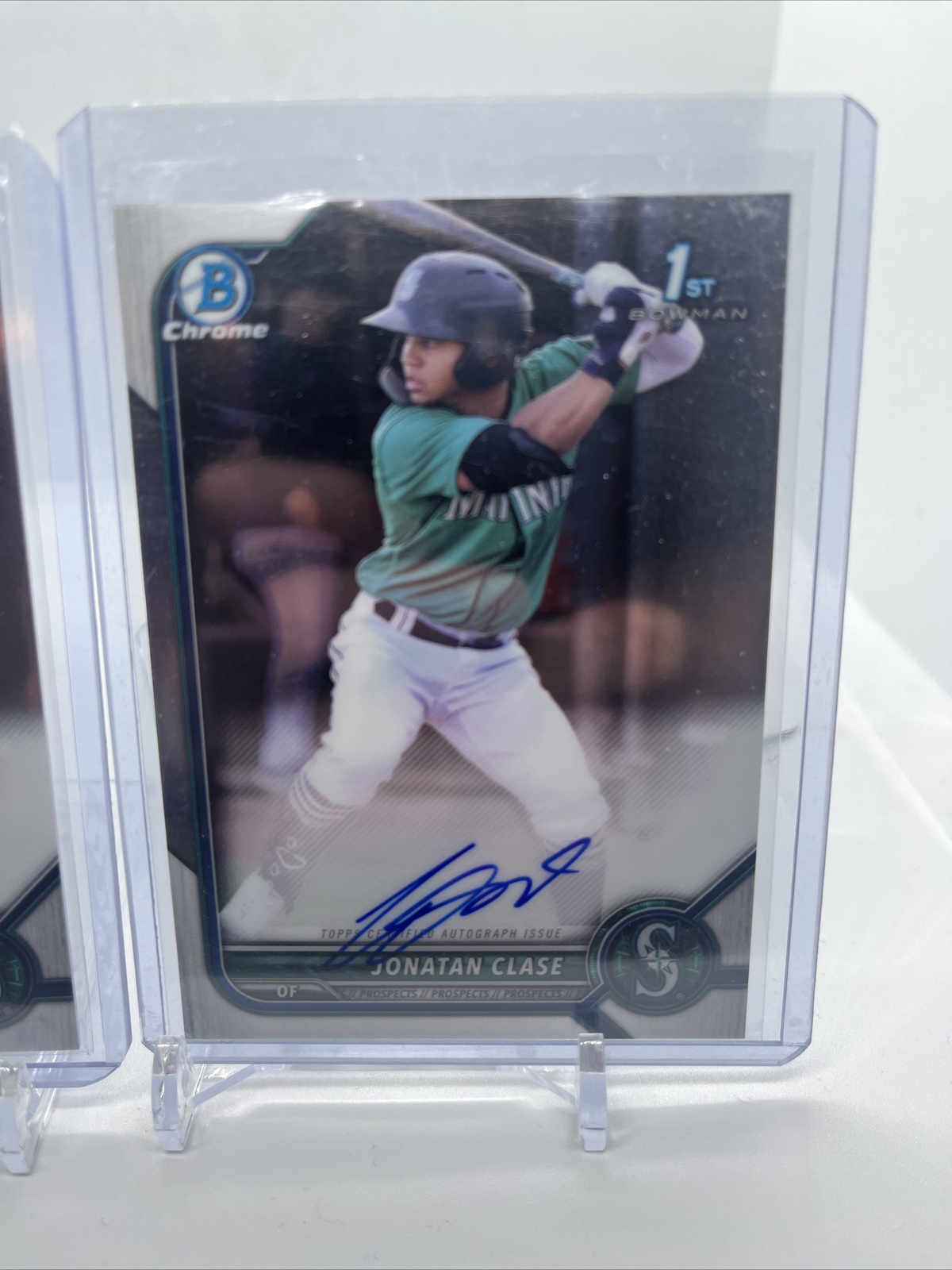 LOT OF 2 2022 Topps Bowman Chrome JONATHAN CLASE 1st Bowman On Card ...