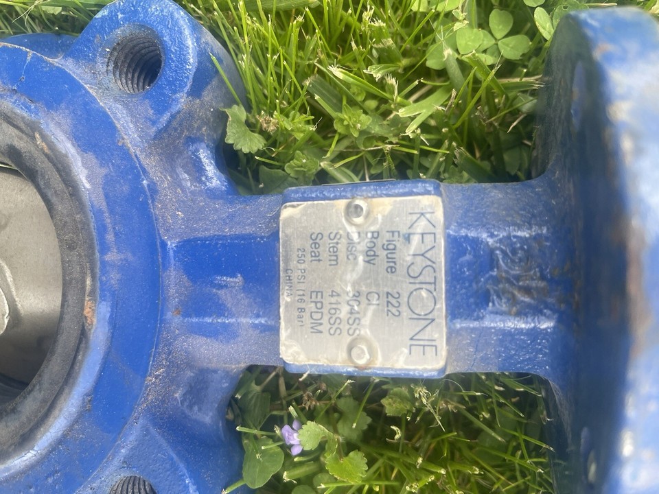 NEW 2” KEYSTONE FIG 222 BUTTERFLY VALVE W/ HANDLE 304SS STAINLESS DISC ...