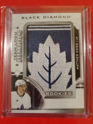 2023 Black Diamond Rookie Team Logo Jumbo Patches Matthew Knies Maple ...