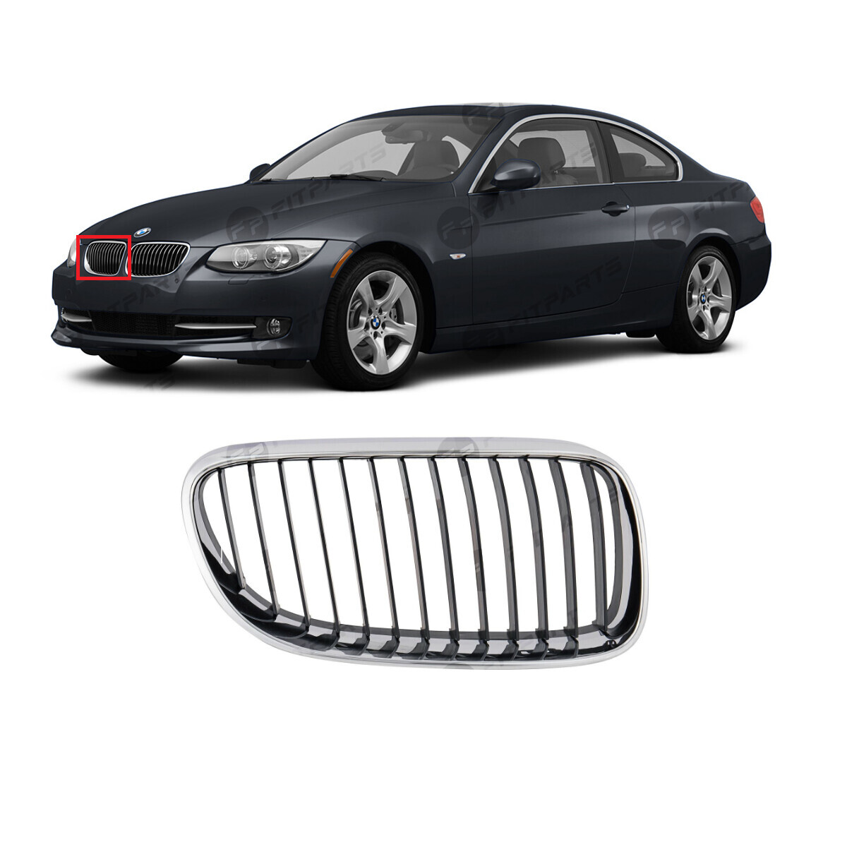 Right Passenger Side Grille for BMW 2011-13 3 SRS Coupe E92 Conv E93 ...