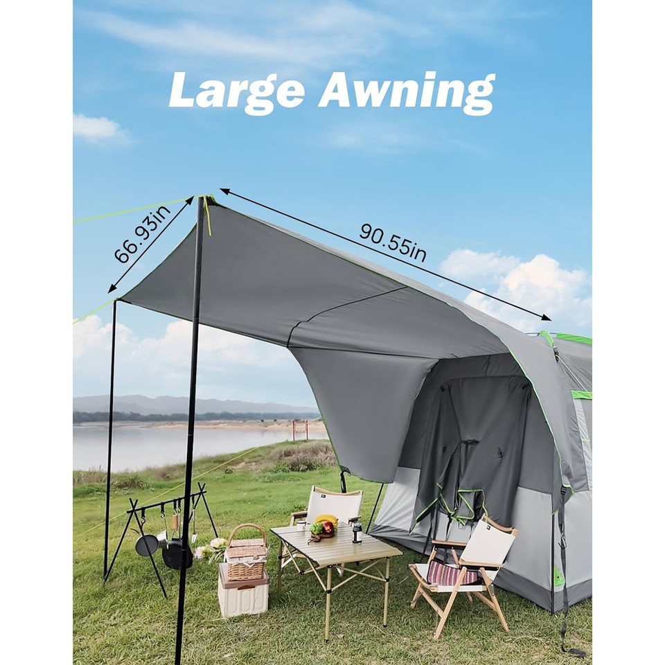 SUV Camping Tent with Rainfly Double Door Dual-Use CUV Car Tent for 6-8 ...