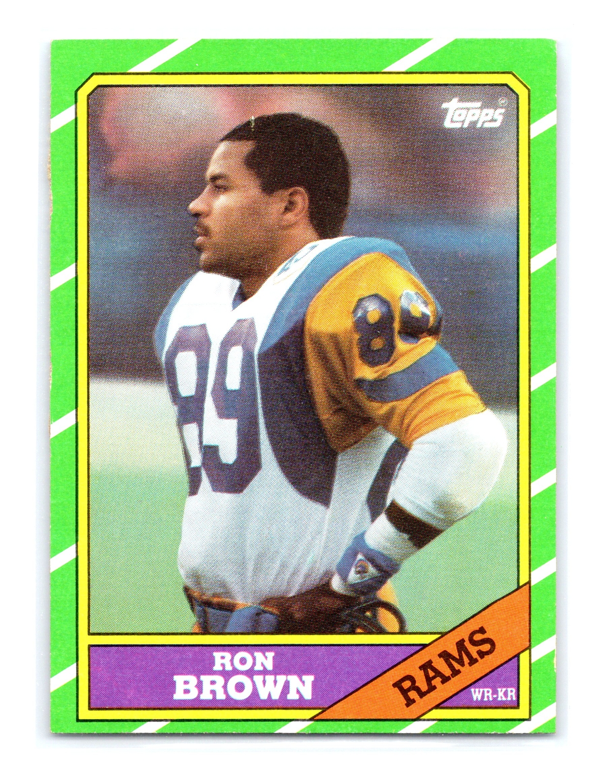 1986 Topps Football #80 Ron Brown RC Rookie Los Angeles Rams | eBay