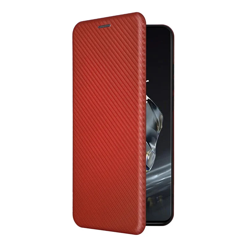 For OnePlus 12R 12 5G Carbon Fiber Flip Leather Magnetic Wallet Phone ...