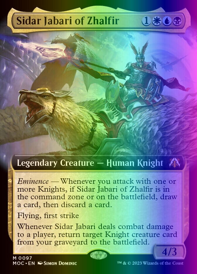 MTG Sidar Jabari of Zhalfir (97/542) March of the Machine Commander NM ...