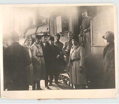 VINTAGE Vivid 1923 Press Photo FRENCH TRAIN ENGINEERS of Ruhr Railroad ...