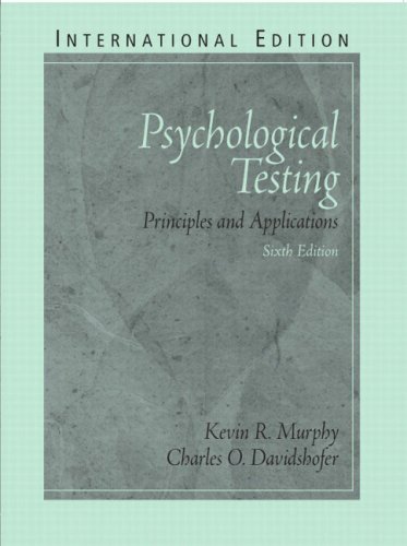 Psychological Testing: Principle... by Davidshofer, Charles Paperback ...
