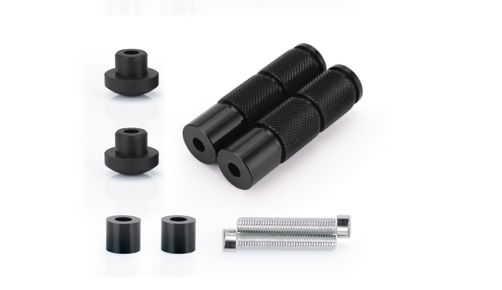 1 Set CNC Aluminum Alloy Motorcycle Foot Peg Bike Footpegs Round Foot ...