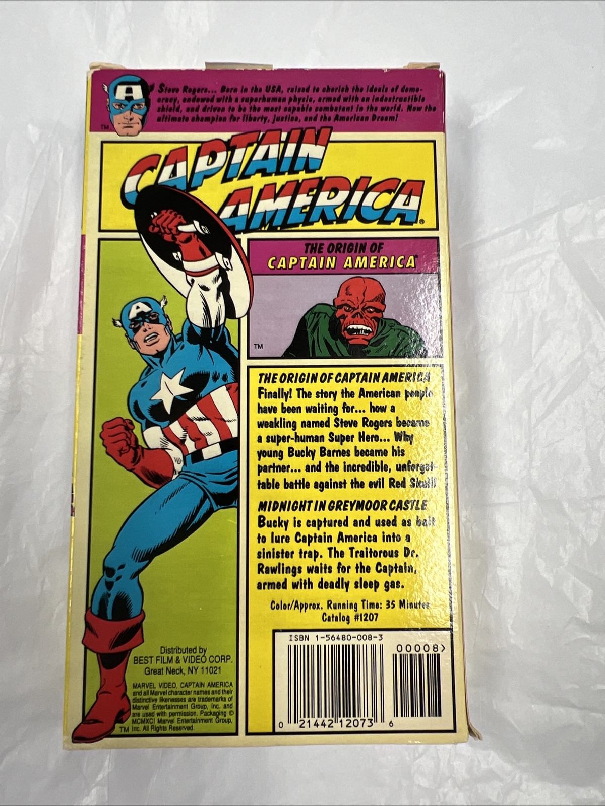 Classic Marvel Super Heroes VHS - The Origin Of Captain America (1991 ...