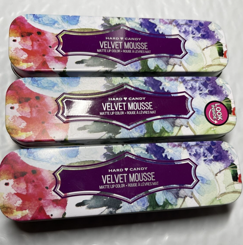 Lot of 3 Hard Candy Velvet Mousse Matte Lip Color Tin, 1078 Wisteria | eBay