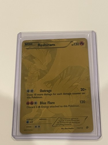 Reshiram 114/113 Legendary Treasures Gold Secret Rare Full Art Holo ...