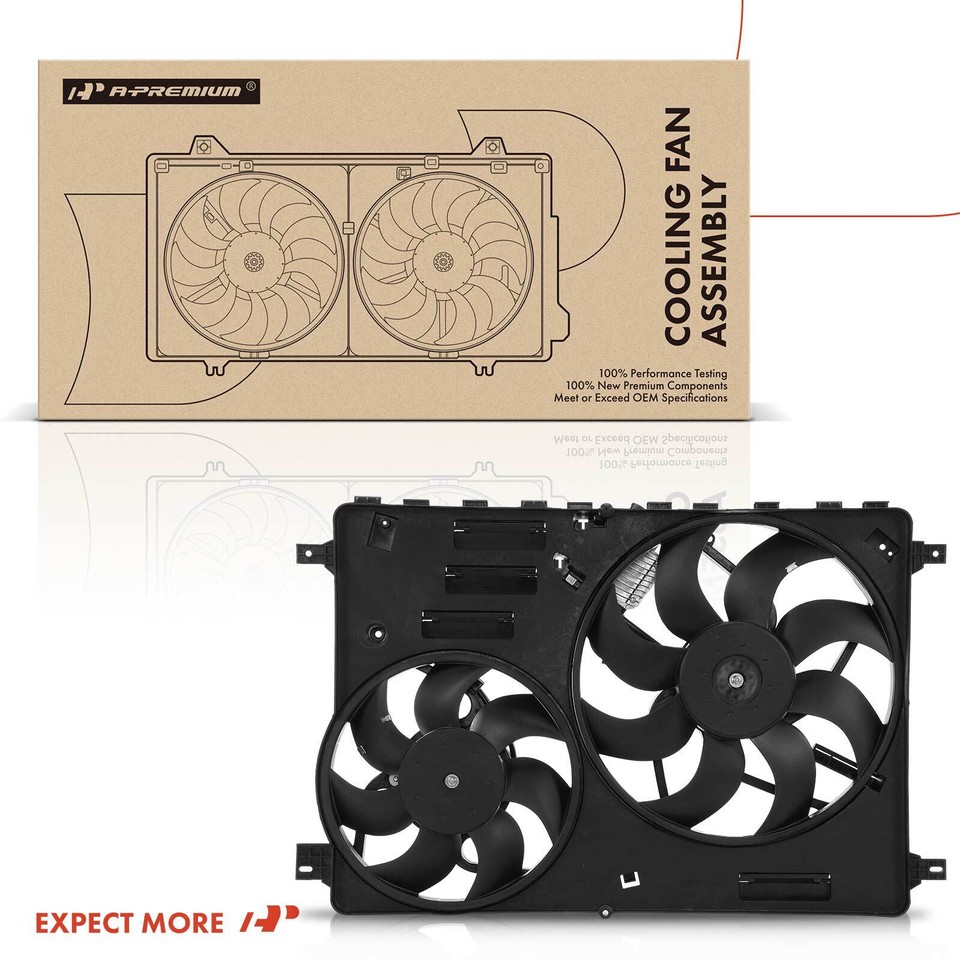 A-Premium Dual Cooling Fan Assembly w/ Shroud & Control Module for Land ...