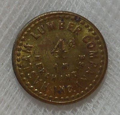 HASLAM TEXAS HASLAM LUMBER COMPANY 4¢ LUMBER SCRIP TOKEN | eBay