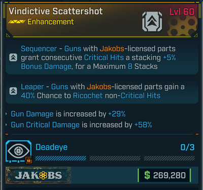 Borderlands 4⭐VINDICTIVE SCATTERSHOT ENHANCEMENT⭐JAKOBS⭐GUN DMG, GUN ...