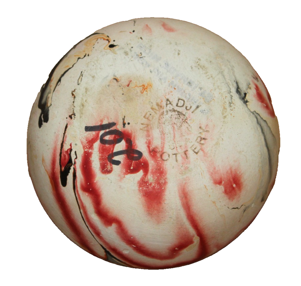 NEMADJI Indian Pottery 4.5" Bowl Native Clay USA Fire Red Southwest ...