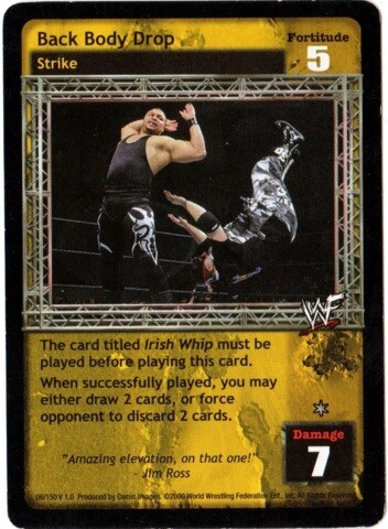 WWE: Back Body Drop [Played] card type Strike Raw Deal Wrestling WWF | eBay