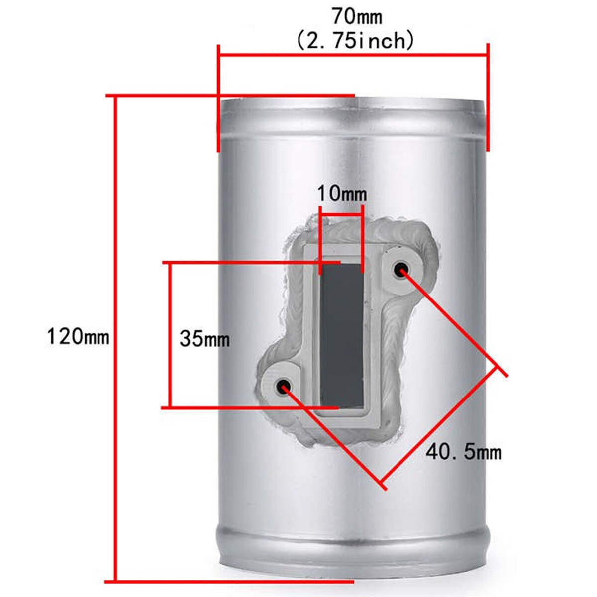 Air Intake MAF Mass Air Flow Sensor Adapter For Nissan Honda Ford 70mm ...