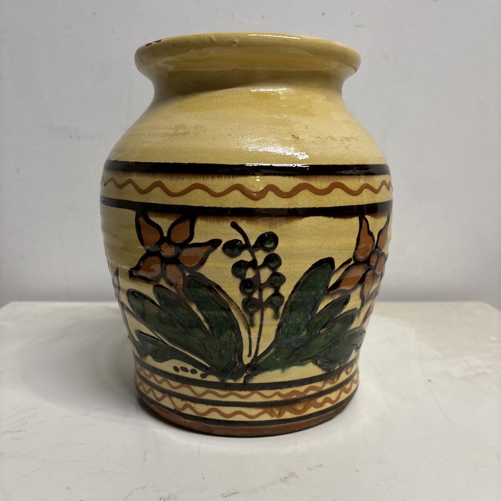 Turtlecreek Turtle Creek Potters Redware Vase Signed Jason Bove Marti ...