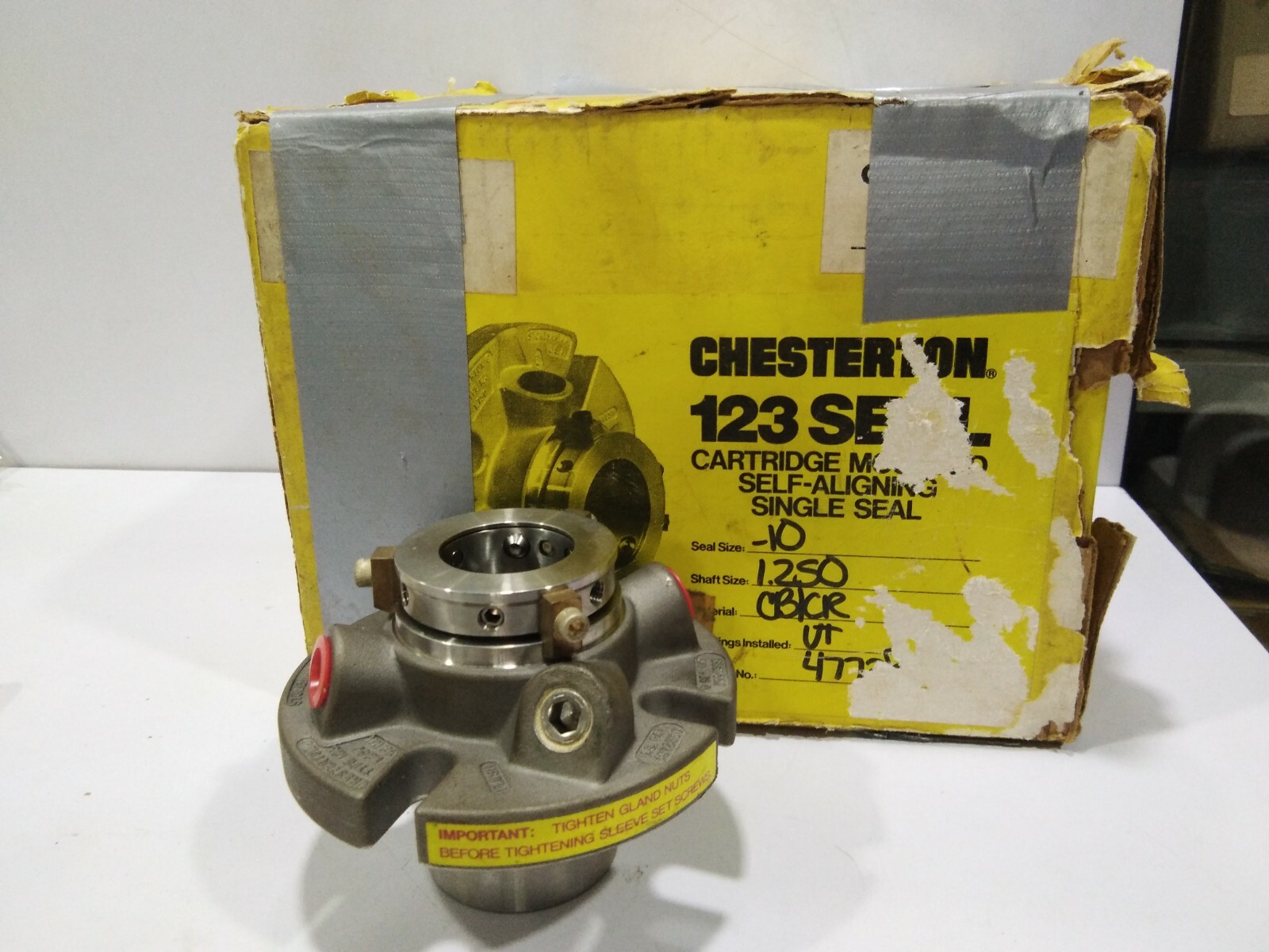CHESTERTON 123 SEAL CARTRIDGE MOUNTED SELF-ALIGNING SINGLE SEAL 47765 ...