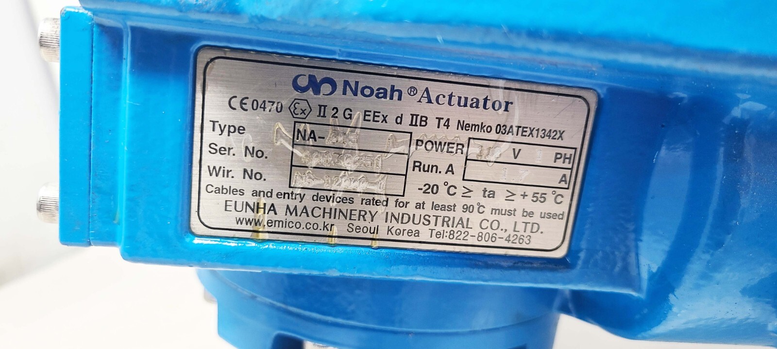 NOAH ACTUATOR TYPE NA-015 SERIES ELECTRIC 1.2A, 1PH,120V | eBay