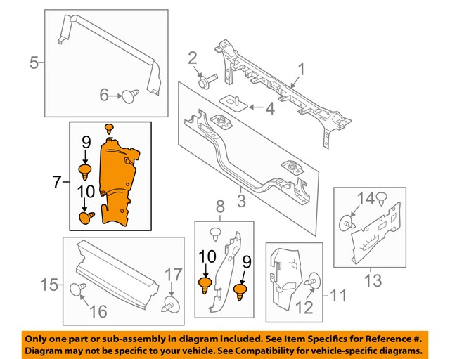 Ford BC3Z8310A Genuine OEM Side Air Baffle for sale online | eBay
