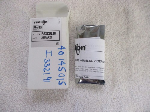 Red Lion Controls PAXCDL10 Analog Output Card Job Surplus-new for sale ...