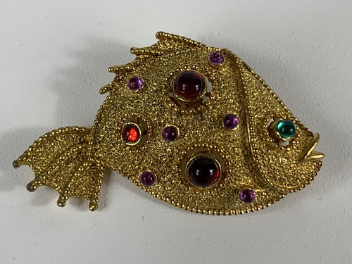 Vintage JJ Jonette Jewelry Signed Fish Brooch Pin | eBay