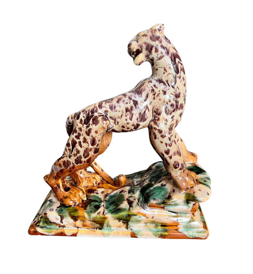 Vintage Royal Hickman Haeger Panther Sculpture Ceramic Art Statue Mid ...