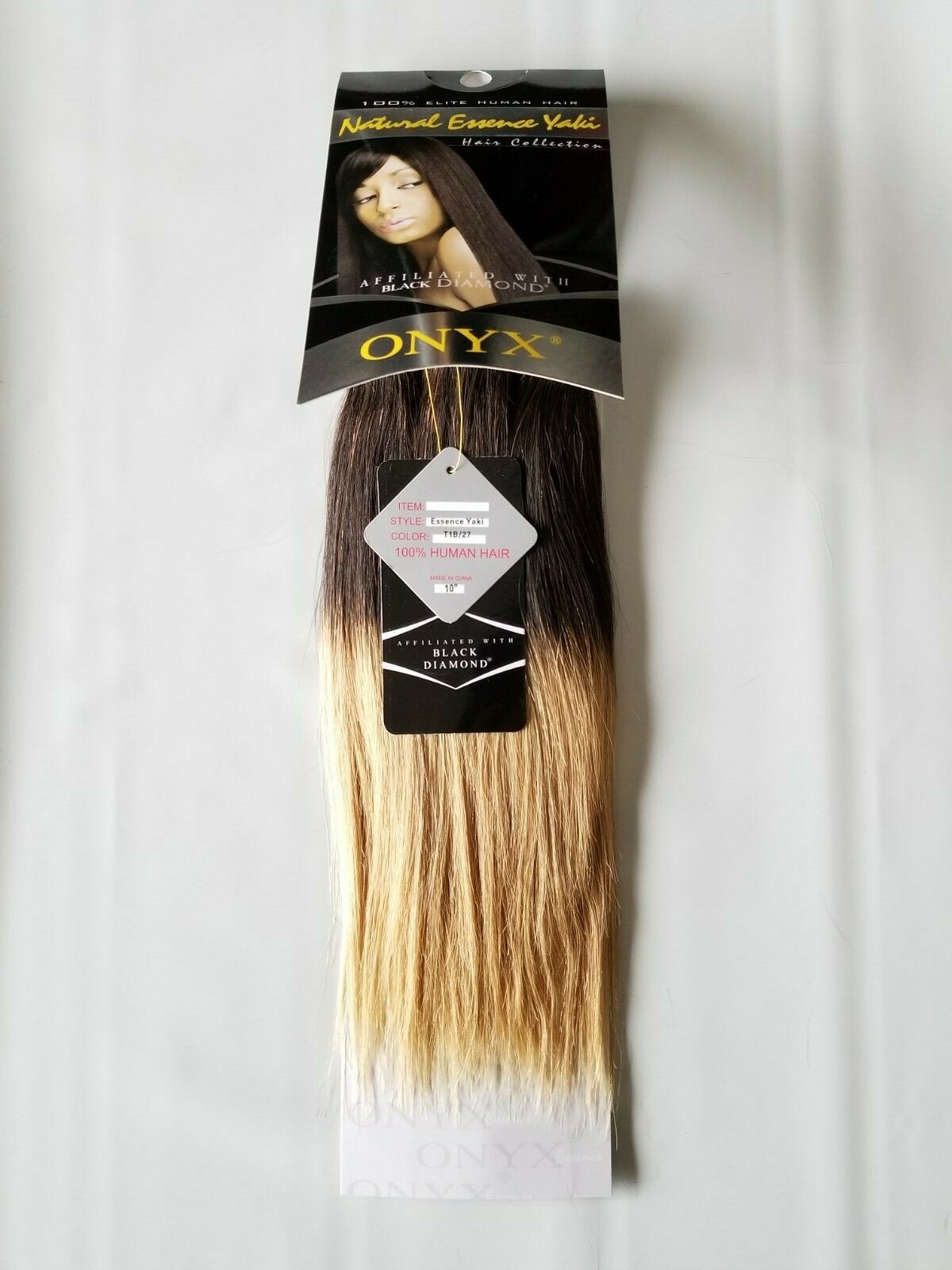 ONYX Black Diamond 100% Human Hair Natural Essence Yaki Weave Extension ...