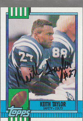 Autographed 1990 Topps Keith Taylor - Colts | eBay