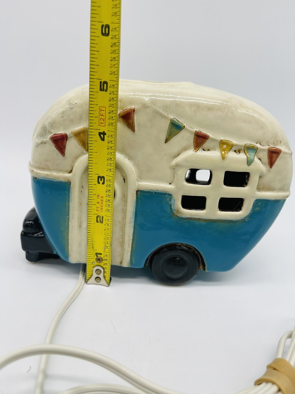 Kirklands Camper Caravan RV Ceramic Tabletop Night Light Lamp Retro ...