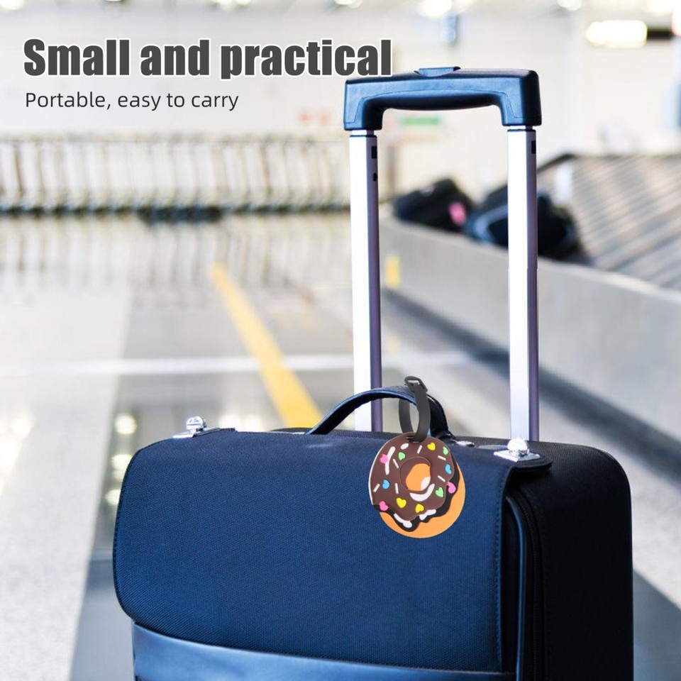 Pvc Luggage Tag Creative Cartoon Donut Baggage Tags For Easy ...
