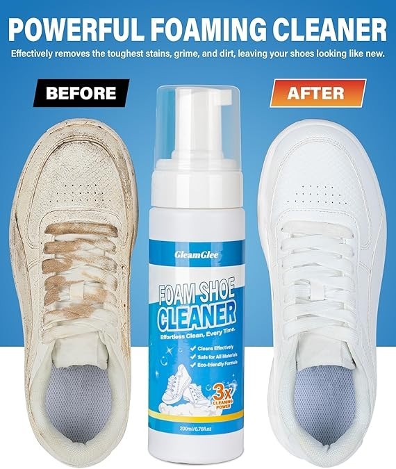 Shoe Cleaner, White Shoe Cleaning Kit with Brush & Towel,Sneaker ...