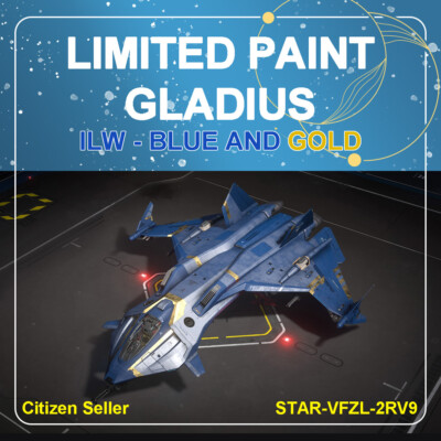 STAR CITIZEN PAINTS - GLADIUS - Invictus Blue and Gold - LIMITED PAINT ...