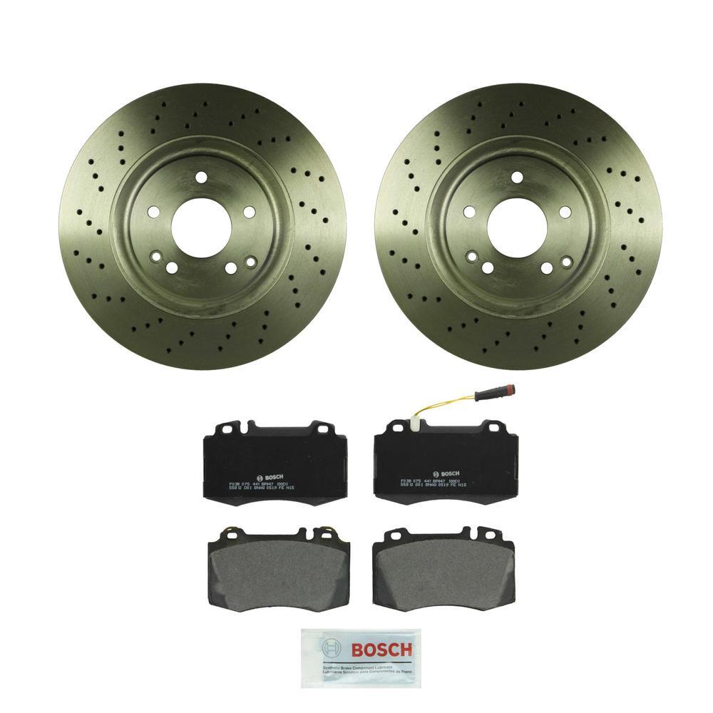 Bosch Front Vented 329mm Rotors & Semi-met Disc Brake Pads Kit For R171 ...