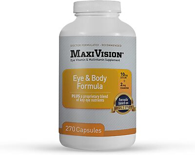MaxiVision® Eye & Body Formula AREDS 2 Study - 270 Capsules - 1 Bottle ...