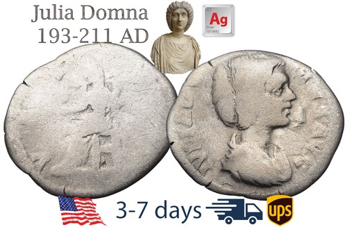 Ancient Roman Empire Coin Silver Julia Domna 193 - 211 AD Wife S ...