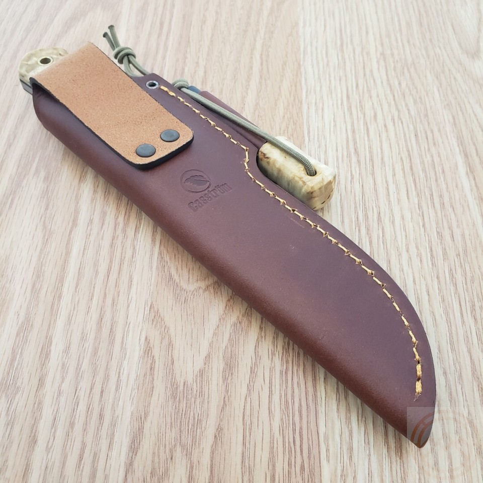 Casstrom Lars Falt Fixed Knife 4.5" Sleipner Tool Steel Blade Curly ...