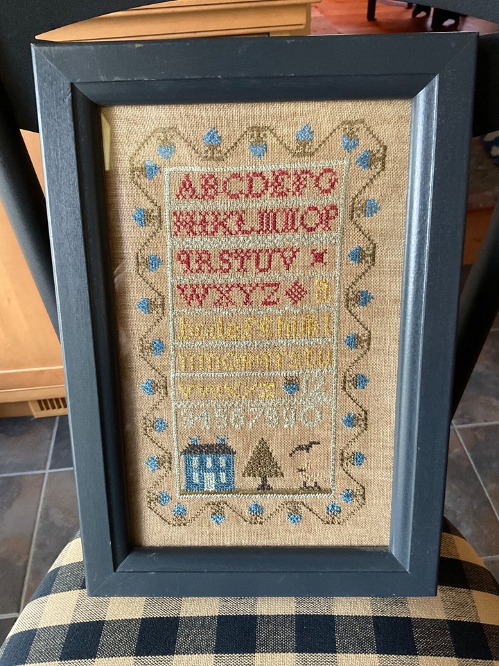 Vintage Primitive Alphabet Sampler Framed | eBay