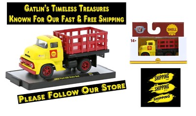 M2 Machines R81 SHELL 1956 Ford COE Stake Bed Truck 1 of 9000 Pieces ...
