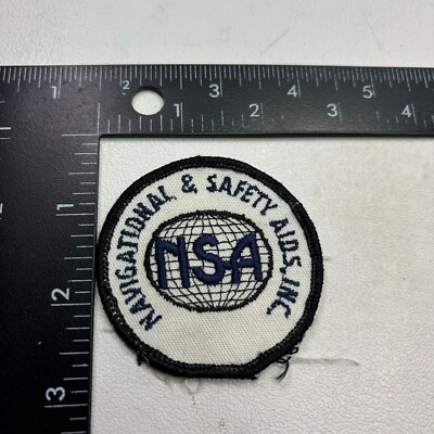 Vintage NAVIGATIONAL & SAFETY AIDS INC. NSA Advertising Patch 49a4 | eBay