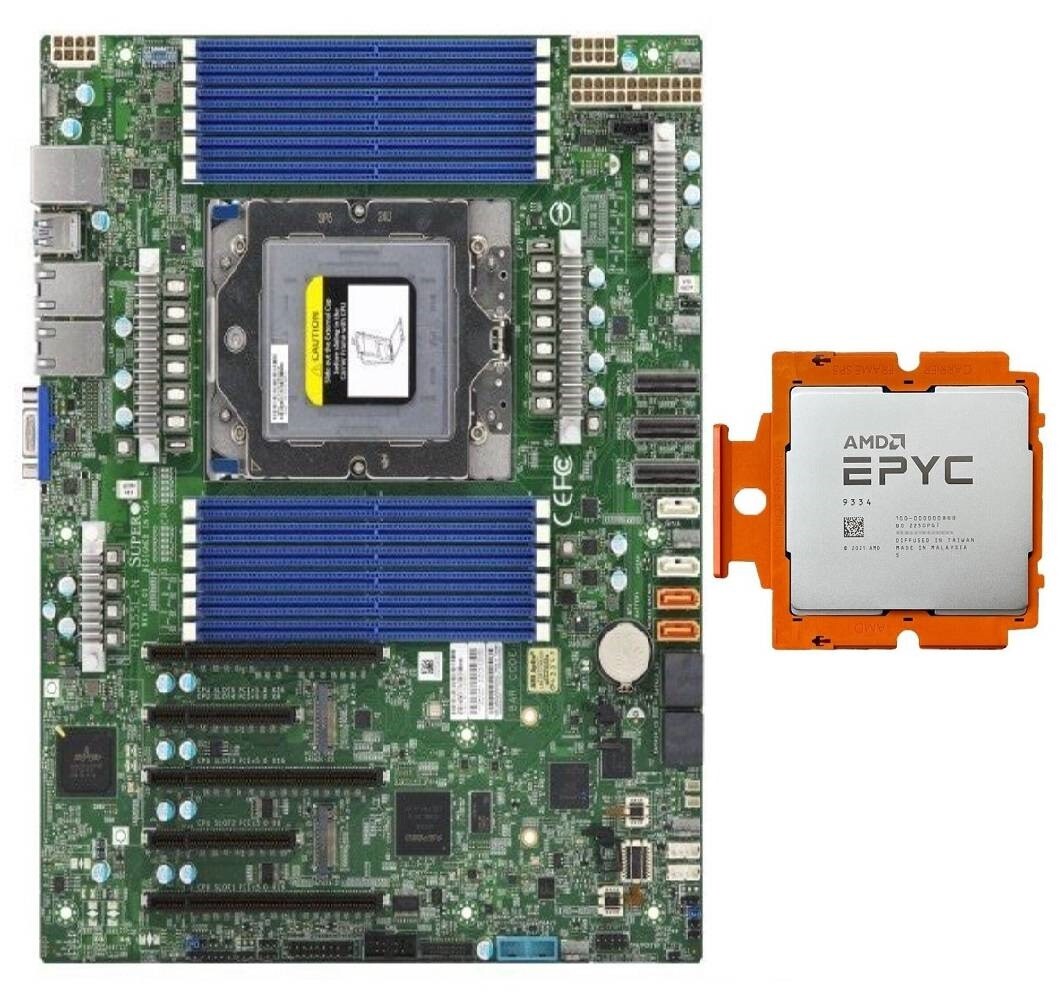 Supermicro H13SSL-N ATX Motherboard + AMD Genoa EPYC 9334 QS CPU ...