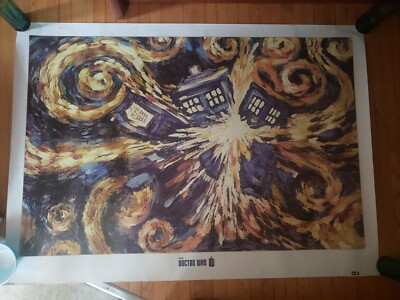 Tardis Starry Night Poster
