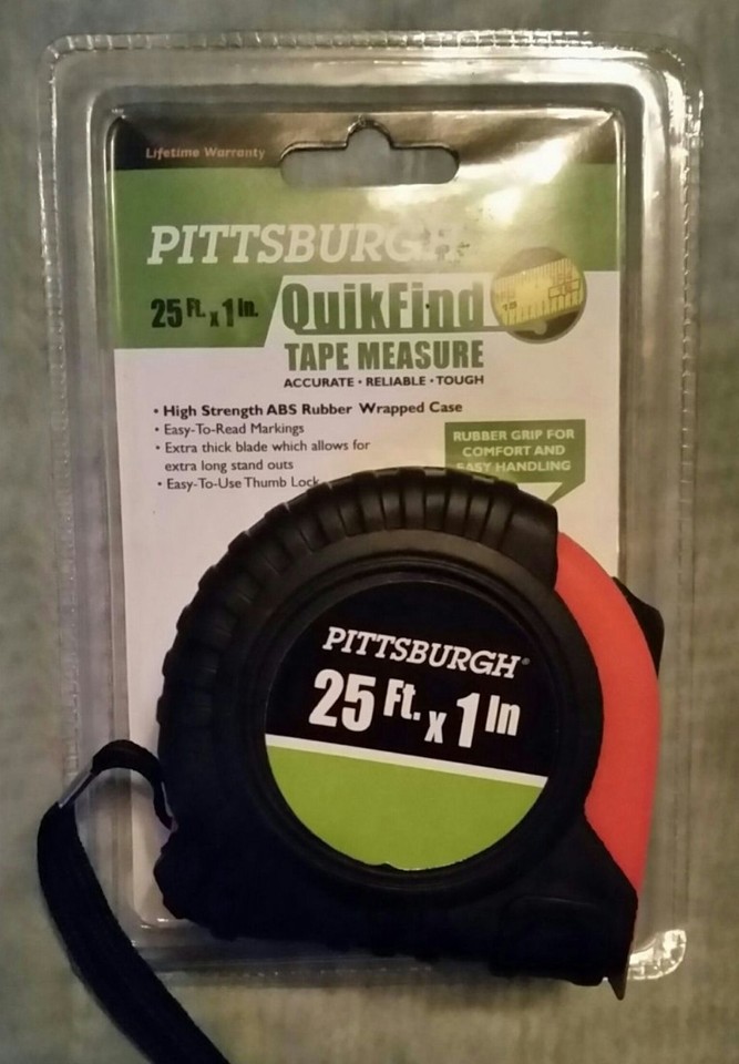 PITTSBURGH QUIKFIND TAPE MEASURE 25 FT X 1 INCH | eBay