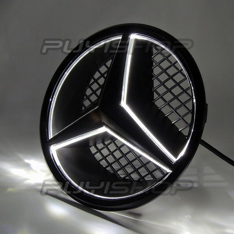 Glowing Car Led Emblem Star Logo Light For Mercedes Benz C GLK B Snap ...