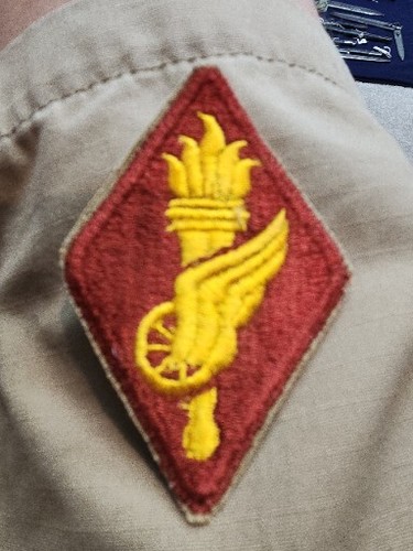 Army Transportation Military Patch With Torch Wheel Wing Yellow on Red ...