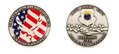 AIR FORCE HERCULES C-130 44OTH AIRLIFT WING CHALLENGE COIN | eBay