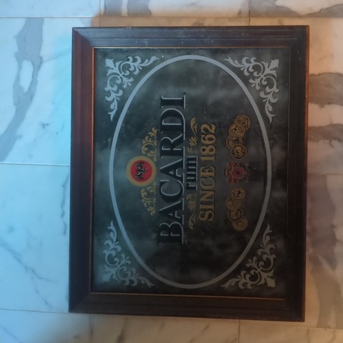 Bacardi 151 Rum Mirror Bar Sign Advertising Vintage Rare 1970s | eBay